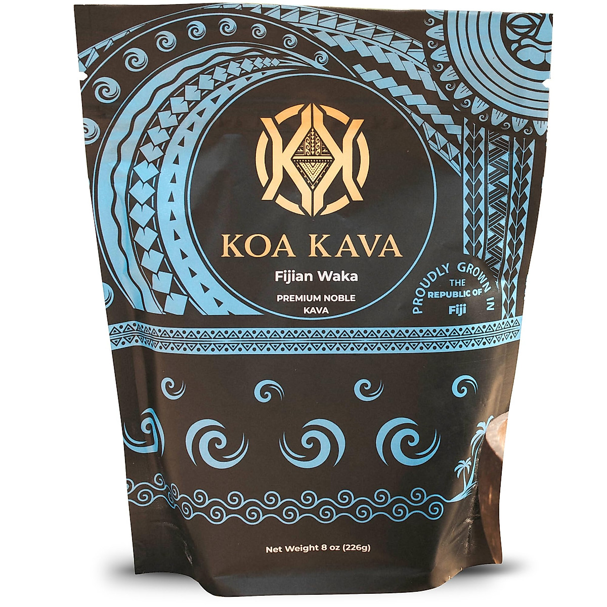 Koa Kava Fiji Kava Powder- Premium Noble Waka Kava Tea Made From Lateral Kava Root in Savusavu, Fiji. 8 oz