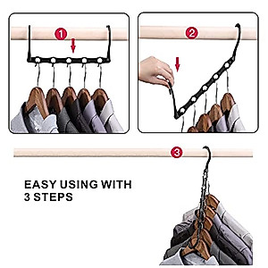 Closet Organizers and Storage, 12 Pack Multifunctional Closet Storage Organizer, Magic Closet Organization Clothes Hanger, for Heavy Clothes, Shirts, Pants, Dresses, Dorm Room Essentials