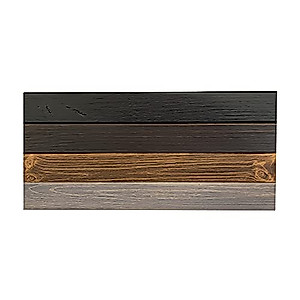 Joel's Antiques Floating Wall Shelf, Wood Decor & Long Shelf for Fireplace Mantel, Bookshelf, Bedroom, & Farmhouse - Wall-Mounted Rustic Stand, Wooden Hanging Display - Black, 72" x 10" x 2"