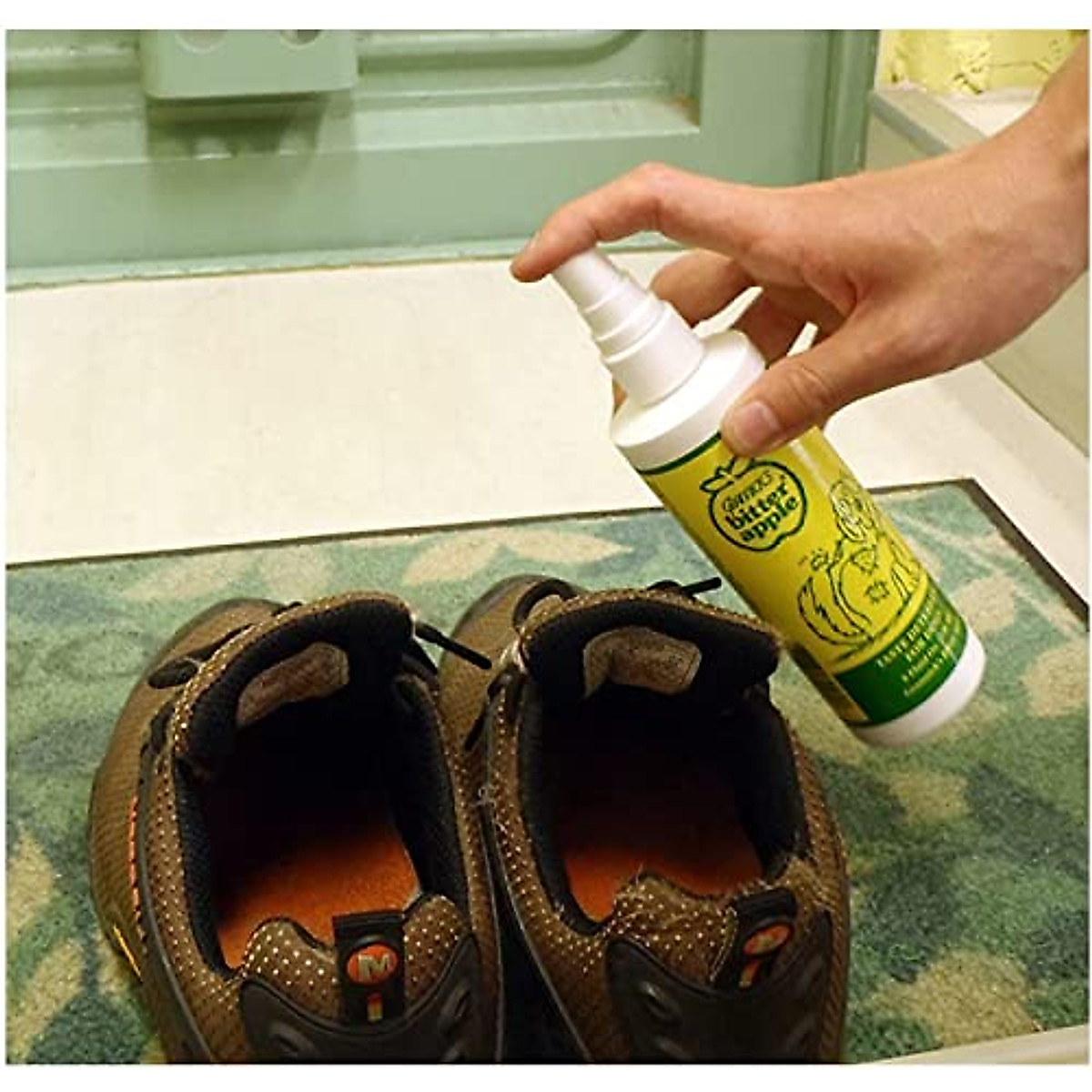 Grannick's Bitter Apple Liquid 1, 8 oz Chewing Deterrent Spray, Anti Chew Behavior Training Aid for Dogs and Cats; Stops Destructive Chewing Licking of Bandages, Paws, Shoes, Fur, Doors and Furniture