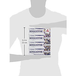 Sensodyne Extra Whitening Fluoride Toothpaste for Sensitive Teeth, 4 ct, 26 Oz