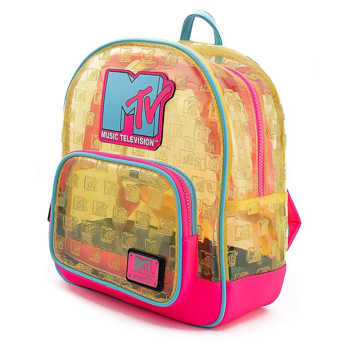 Loungefly MTV Clear Neon PVC Mini Backpack