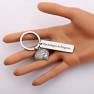 Psychologist Graduation Gift School Psychologist College Graduation Gift Psychologist in Progress Keychain (Psychologist In Progress Keychain)