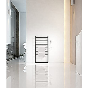 Towel Warmer 6 Bar Freestanding & Wall Mounted Heated Drying Rack Aluminum Frame Home Bathroom Space Saving Stainless Steel Heating Drying Rack (Color : Gold)