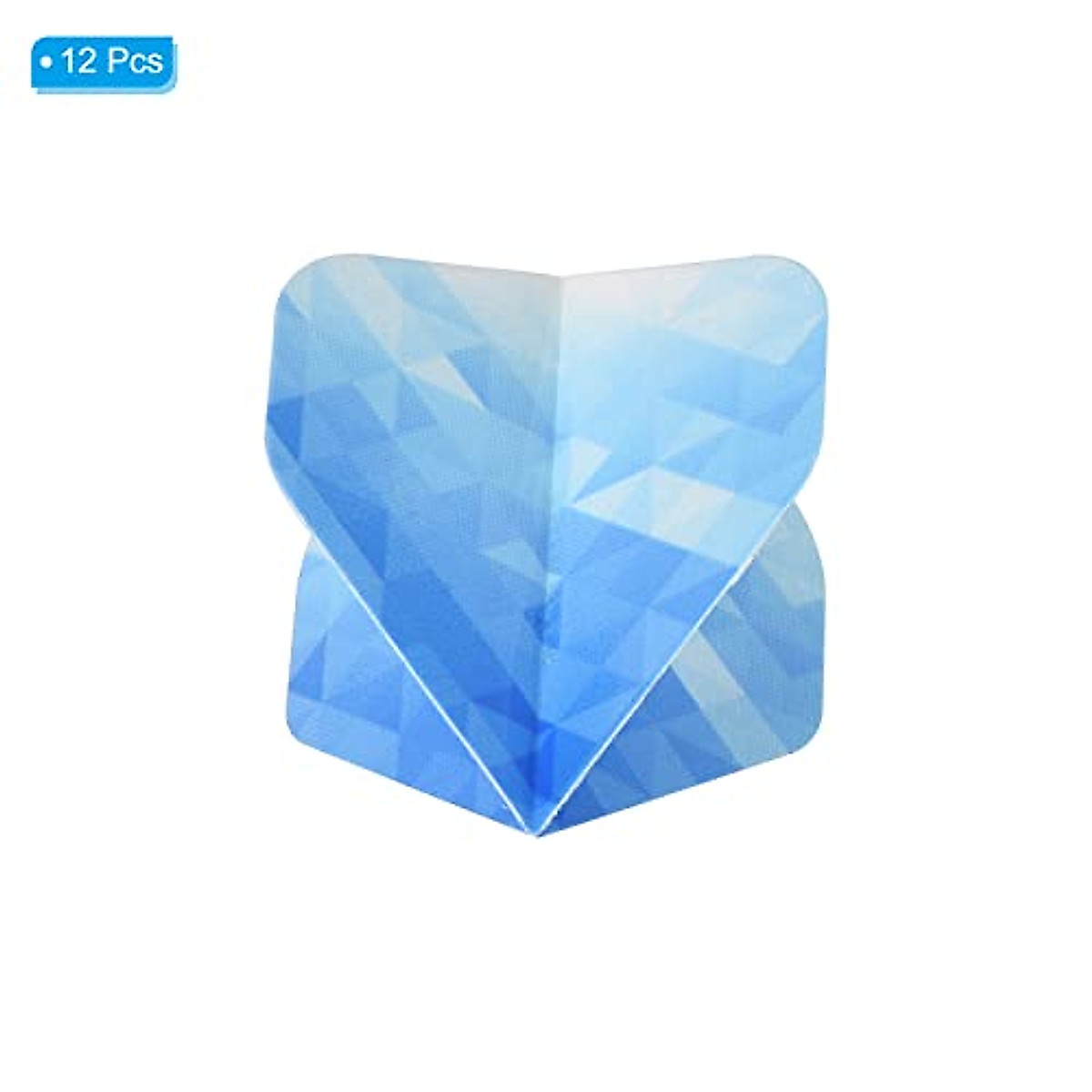 PATIKIL Dart Flights, 12 Pack PET Standard Darts Accessories Replacement Parts for Soft Tip Steel Tip, Geometric Style, Blue, White