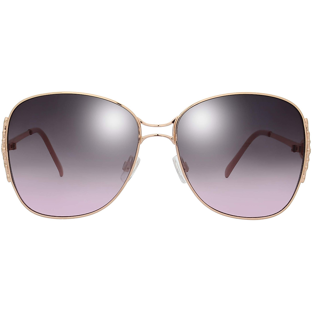The Fresh Classic Crystal Elegant Women Beauty Design Sunglasses Gift Box (L153-Gold, Grey/Pink)
