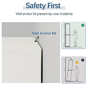 blini 5-Shelf Tall Bookcase White Wooden Bookshelves 33in Wide Floor Standing Display Storage Shelves 70 in Tall Bookcase for Home Office, Living Room, Bed Room