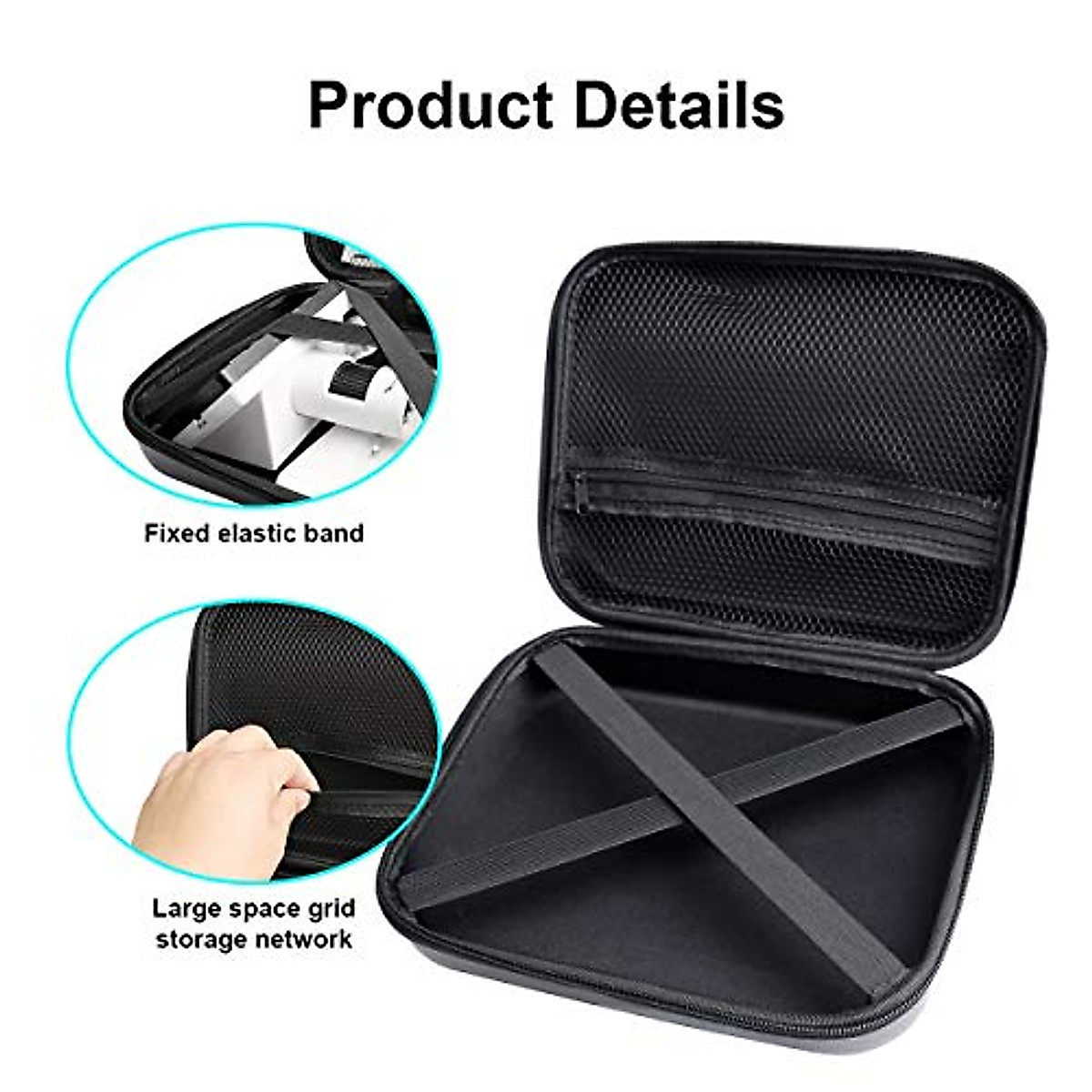 Bysameyee Original LCD Digital Microscope Carrying Case, Ultra Big Size Storage Bag Box for USB/WiFi/LCD Screen Handheld Portable Microscope Camera Endoscope Magnifier Pocket Microscope