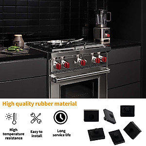 Allstare 826885 Grate Rubber Feet for Wolf CG Series Gas Cooktop Range Burner Grate Pad Rubber Support Bumpers Also Fit Other Brand Stove 4 Pack