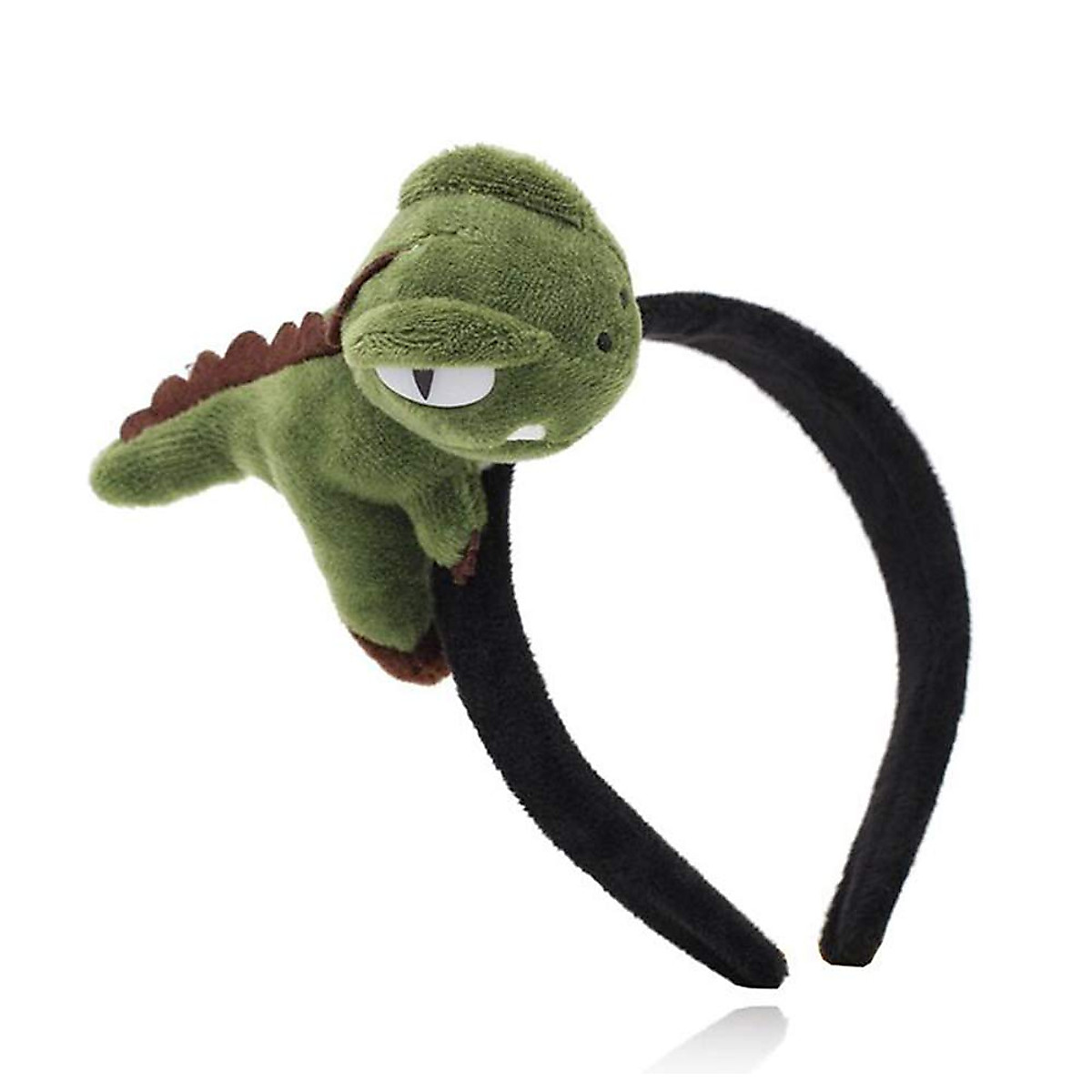 GEOOT Cute Head Hoop 3D Cartoon Dinosaur Headband Plush Toy Party Accessory