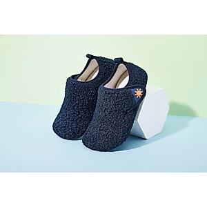 Limberun Toddler Kids Slippers for Gilrs Boys Toddler House Shoes Non-slip Toddler Indoor Shoes Warm Comfortable Non-slip Light-Weight Shoes Blue11.5-12.5