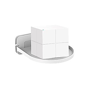 Router Wall Mount Bracket Stand Holder for Home Mesh WiFi System Support for Tenda Nova Linksys Velop TP-Link D-Link for Google Nest WiFi Router (White)