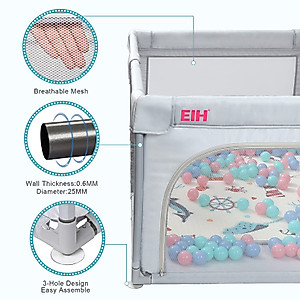 Baby Playpen, Playpens for Babies, Extra Large Playard for Baby, Kids Large Playard with XPE Crawling Mat, Kids Safety Play Center Yard with gate, Indoor & Outdoor Kids Activity Center