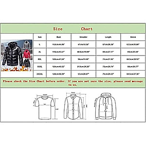 HINDOLA Mens Down Coats Removable Hood Winter Thicken Warmth Puffer Jacket Shiny Fashion Waterproof Parka Coat Outerwear