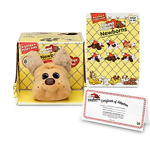 Basic Fun Pound Puppies Newborns Plush - Light Brown Rumple Skin (Fuzzy Ears) Small