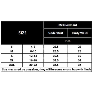 Aranmei Sexy Lace Lingerie Set with Garter Belt and Stockings, Women's Babydoll Teddy Bodysuit Purple M