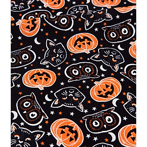 8PCS Cotton Fabric Squares 20" x 20" Fat Quarter Fabric Bundles Craft Fabric for Patchwork Sewing Quilting Crafting DIY (Halloween)