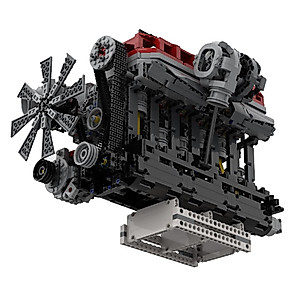 FILONA Technik Engine Motors Building Set, RB30-V4-3.0L Inline Six-Cylinder Four-Stroke Engine MOC Model Building Blocks Toy - 1985 Pieces