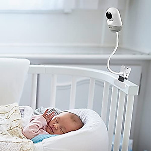 HOLACA Flexible Clip Mount for Hellobaby HB6550/HB40/HB65/HB66/HB248, Blemil Baby BL9052-2,JUAN2215 and VTimes302 Baby Monitor Camera Stand Bracket for Crib Without Tools or Wall Damage (Clip Mount)