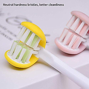 GOGOCAT 3D toothbrushes for Adults Yellow,3 Sided Wrapped Tooth Brush Oral Care.1 Count