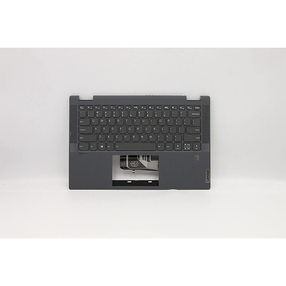LTPRPTS Replacement Laptop Upper Case Palmrest Backlit Keyboard Assembly Part for Lenovo Flex 5-14IIL05 ARE05 ITL05 5CB0Y85490 Gray