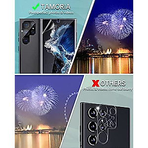 Tamoria [2+2 Pack Compatible for Samsung Galaxy S23 Ultra Privacy Screen Protector + Camera Lens Protector 9H Tempered Glass Black Anti-Explosion Anti-spy Screen Film for Samsung S23 Ultra 5G