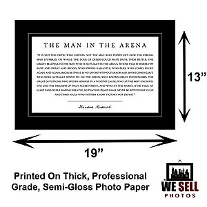 Theodore Teddy Roosevelt Quote: Man in the Arena Poster (13x19)