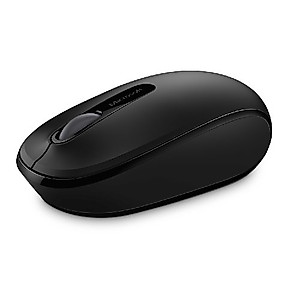 Microsoft Wireless Mobile Mouse 1850 - Black - Comfortable Right/Left Hand Use, Wireless Mouse with Nano transceiver, for PC/Laptop/Desktop, works with Mac/Windows 8/10/11 Computers