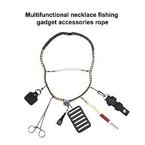 MEFESE Fishing Lanyard Retention Rope Tool Colorful Fly Necklace Fishing Rope Tools Holder for Outdoor Fishing Tackle Accessories