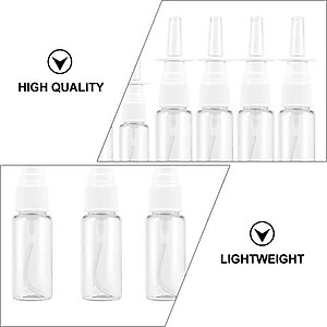 10Pcs Empty Nasal Spray Bottles Plastic Nasal Sprayer Refillable Clear Spray Bottles Containers Pot Fine Mist Sprayer Atomizers Transparent Makeup Cosmetics Essential Oils 10m and 20ml