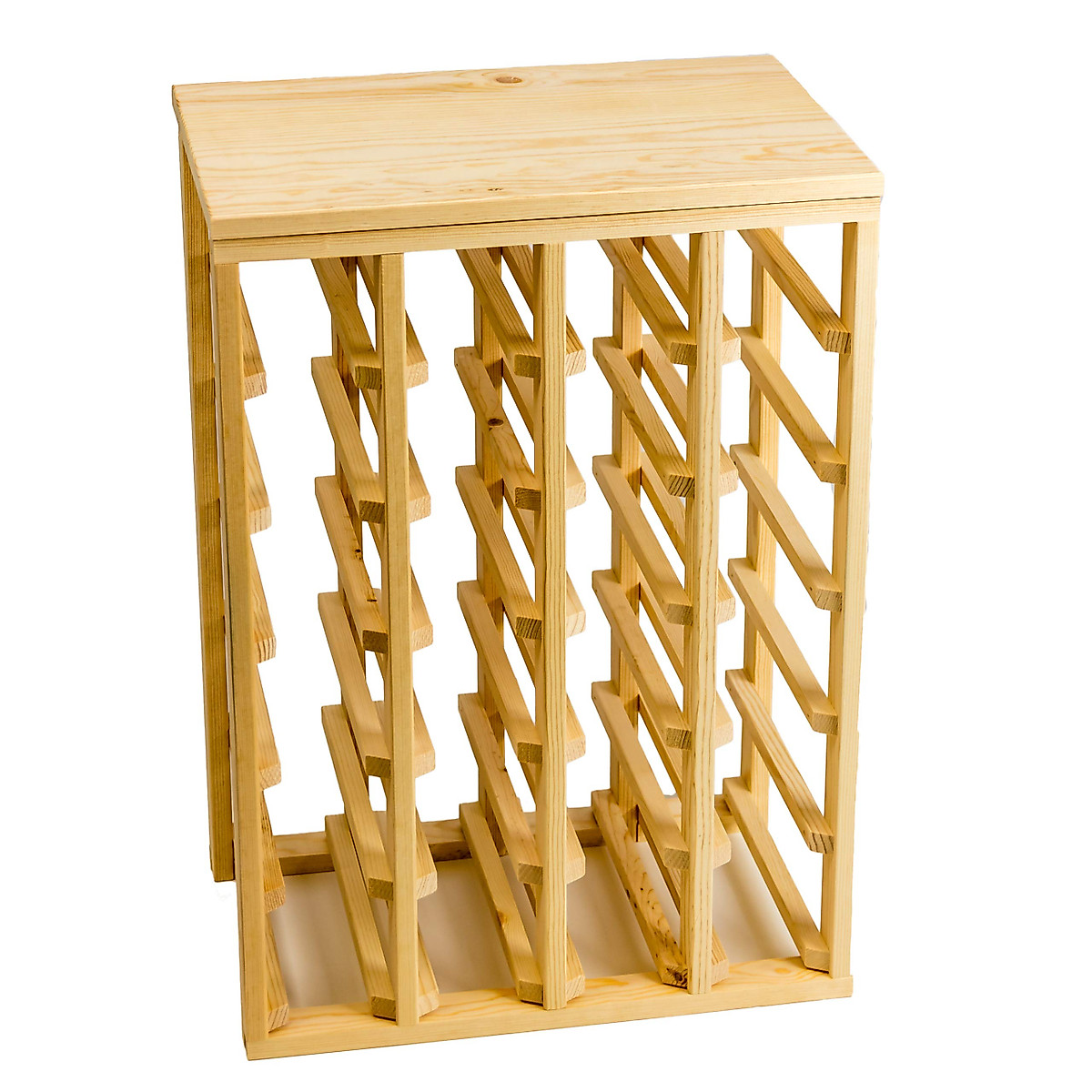 Creekside 24 Bottle Table Wine Rack (Pine) by Creekside - Exclusive 12 inch deep design conceals entire wine bottles. Hand-sanded to perfection!, Pine