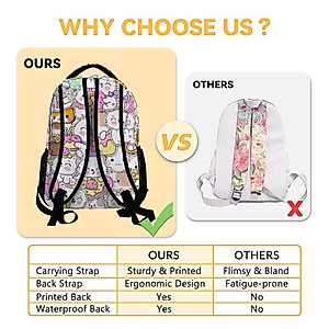 CUNEXTTIME Custom Cat Backpack for Girls Boys, 16 Inch Colorful Backpacks for School, Cute Lightweight Durable Bookbag for Kids