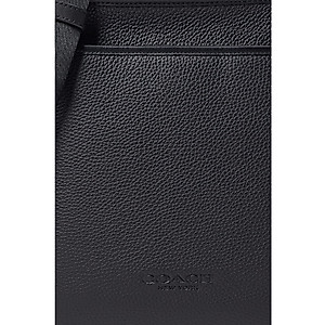 COACH Mens Gotham Slim Crossbody in Pebble Leather, Black