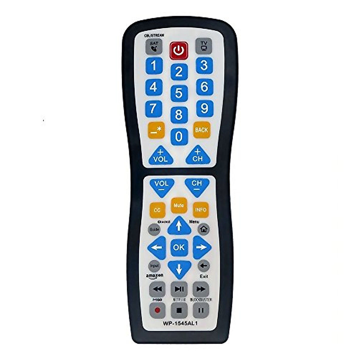 Luckystar 2 Device Universal Waterproof Easy Clean Remote Control Support for All Smart TV, LED/LCD TV, Apple TV,Vizio TV, LG, Samsung and Roku Player, BluRay DVD, Audio System