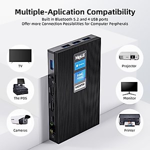 MeLE Fanless Mini PC Quieter3Q 11th Gen N5105 8GB 256GB Windows 11 Pro Micro Computer WiFi 6 Small Desktop Service with USB-C PD, Gigabit Ethernet, Dual HDMI 4K, Auto Power on, PXE Support M.2 SSD