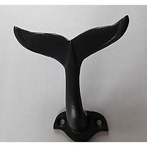 UD Cast Iron Whale Tail Hook Nautical Decor