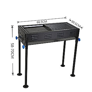 TAMYID Charcoal Grills, Thickened BBQ Grill Camping Wood Charcoal High Temperature Stainless Steel Barbecue Net Home Family Outdoor Portable BBQ Tools