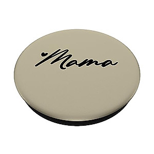 Black Beige Heart Mama PopSockets Standard PopGrip