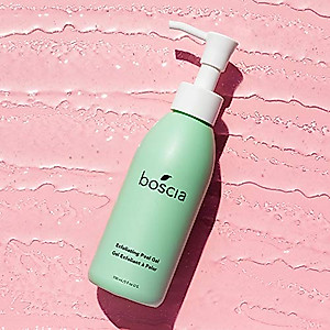 boscia Exfoliating Peel Gel, Vegan Cruelty-Free, Natural Clean Skincare. Deep-Cleaning Daily Face Exfoliator Pore Minimizer Blackhead Remover. 5 fl oz