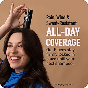 Hair Fiber (Dark Brown) + Hairline Powder (Dark Brown): Boldify Build & Conceal Bundle - Undetectable Hair Thickener for Fine Hair, Instant Stain-Proof Root Touchup Powder, For Men & Women