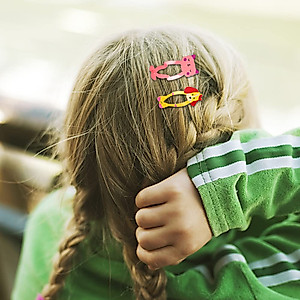 IKOCO Hair Clips for Girl, 42Pcs Animal Pattern Snap Hair Clips, Cartoon Design Barrettes for Toddler Girls