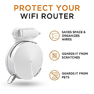 BANGCHEER Wi-Fi Wall Mount, Cable and Power Line Storage Boxes for TP-Link Deco M5, Suitable for Sorting Home Wi-Fi Routers, Wall Mounts That are Easy to be Installed on The Celling (White-3Pack)