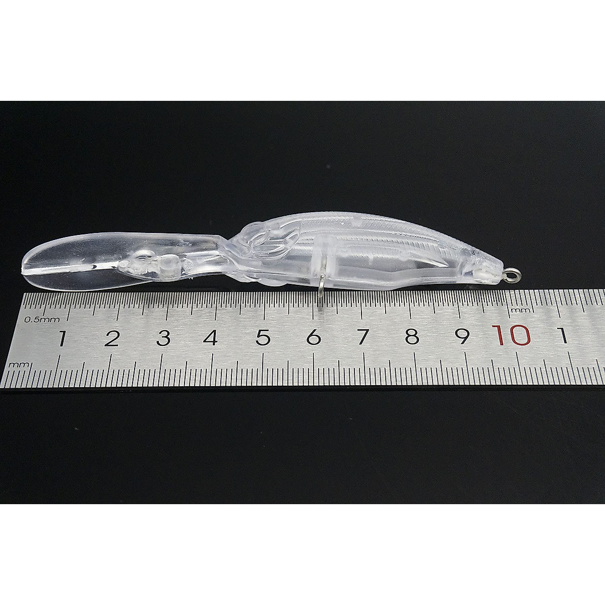 10PCS Unpainted Lure Blanks 6.28g 10.2cm with 6mm Free Fishing Eye Crankbait Baits Simulation Blank Body Clear Hard Baits Trout Salmon Minnow Lure Popper Lures Topwater Freshwater 6mm 8334