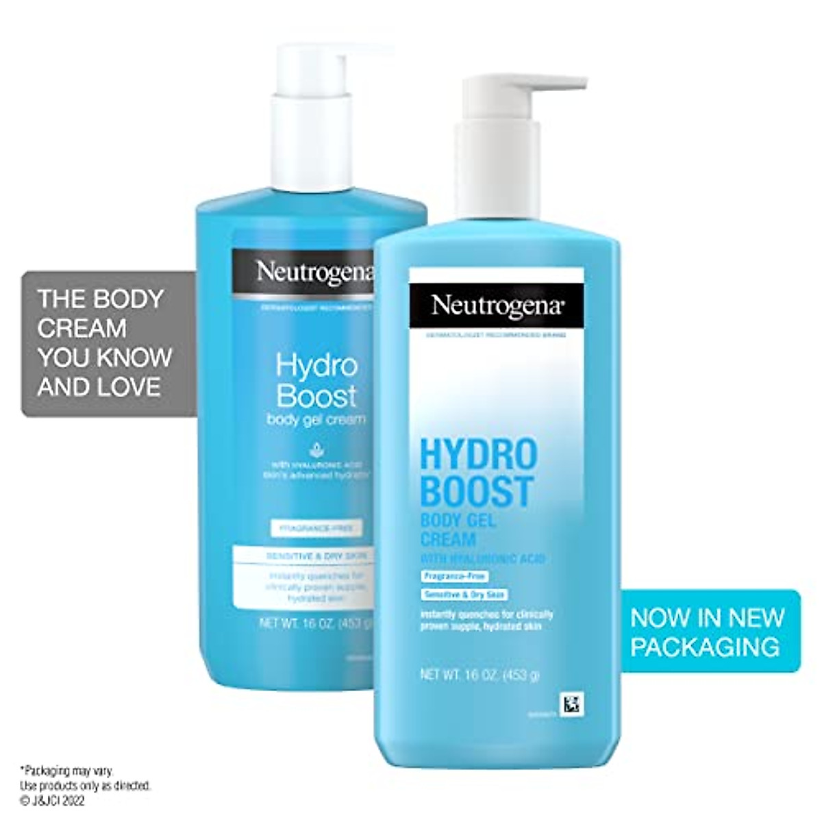 Neutrogena Hydro Boost Fragrance-free Hydrating Body Gel Cream, 16 Ounce