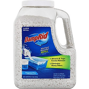 DampRid Fragrance Free Mega Absorber Refill Containers, 3 Count (7.5 lb. Each) Traps Moisture in Basements & Large Areas for Fresher, Cleaner Air, 22.5 lb, Blue, 22 Pounds