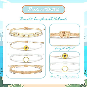 choice of all Cute Bracelets for Women Boho Bracelets Sunflower Friendship Bracelet Adjustable Bracelets Stack Surfer Beach Jewelry Party Favors Stocking Stuff