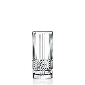 RCR Cristalleria Italiana Crystal Glass Drinkware Set (Highball Cocktail Tumbler (12.5 oz) - 4 Piece)