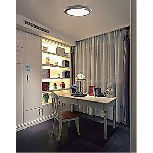 LIT-PaTH LED Flush Mount Ceiling Light Fixture, 3000/4000K/5000K Switch, CRI80+, Dimmable 11 Inch Slim Edge Light, 12.5W 875 Lumen, Aluminum Housing, 1-Pack, Bronze Finish