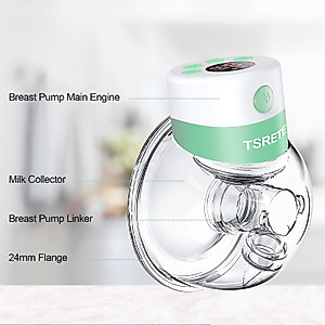 TSRETE Flange Compatible with S9/S10/S12 Parts Replaces, Hands Free Breast Pump Shield/Flange, Breast Pump Parts Replace(27mm) - 1 Pc