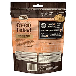 Merrick Oven Baked Dog Treats, Natural and Crunchy Bag of Treats, Pumpkin Patch with Real Pumpkin Snack - 11 oz. Bag